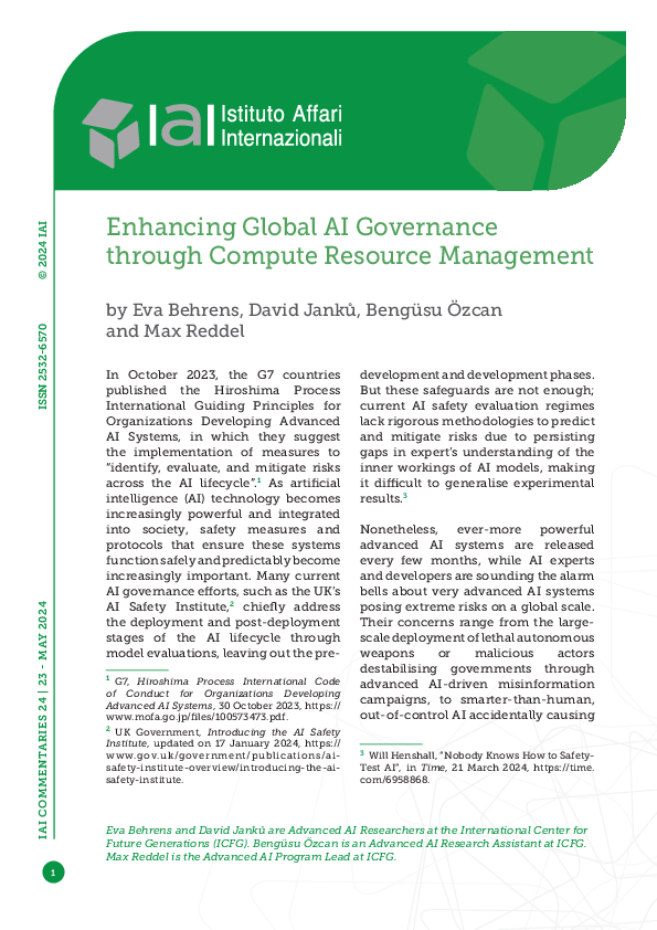 (PDF) Enhancing Global AI Governance through Compute Resource Management