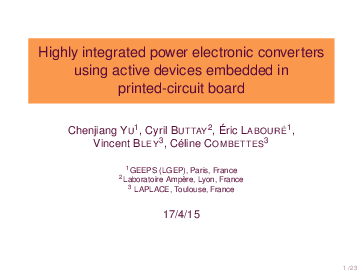 (PDF) Highly integrated power electronic converters using active devices embedded in printed ...