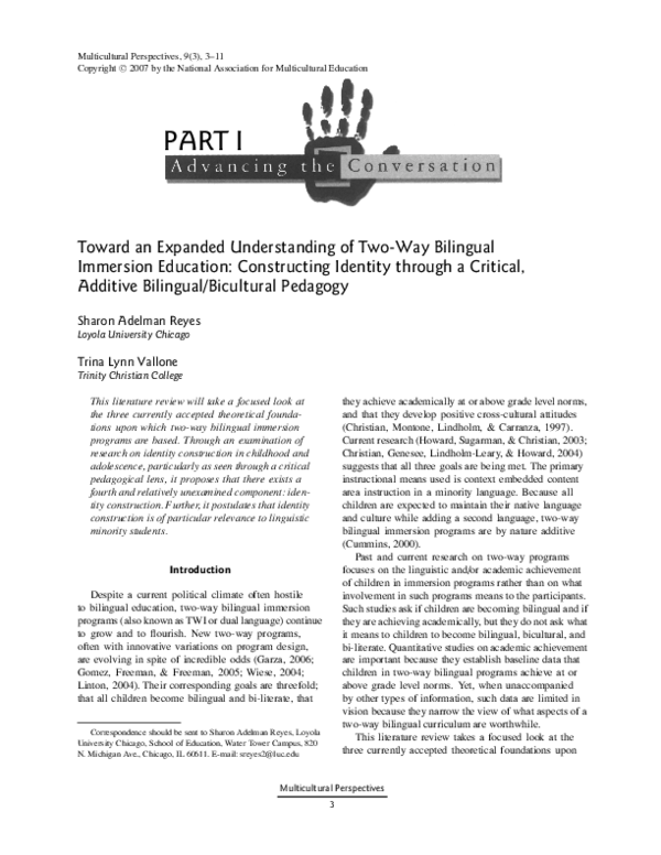 (PDF) Toward an Expanded Understanding of Two-Way Bilingual Immersion ...
