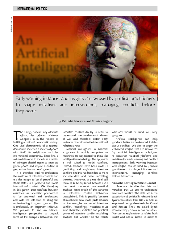 (PDF) The Anatomy of Interstate Conflict