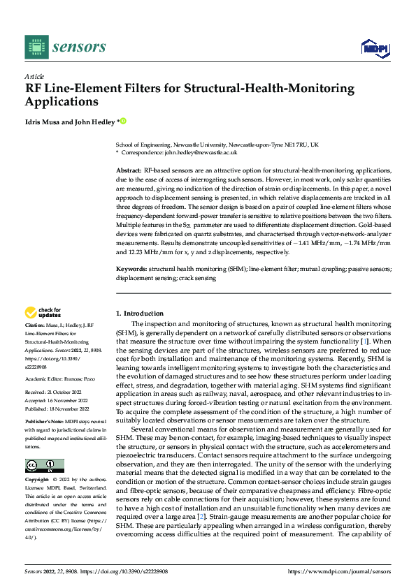 (PDF) RF Line-Element Filters for Structural-Health-Monitoring ...
