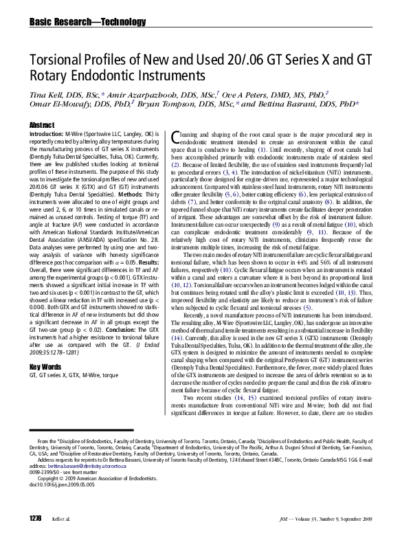 (PDF) Torsional Profiles of New and Used 20/.06 GT Series X and GT ...
