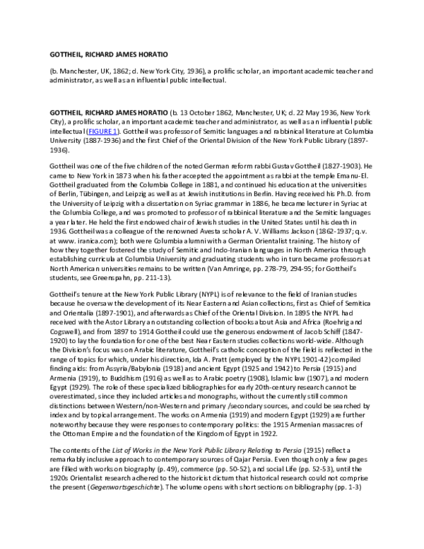 (PDF) Gottheil, Richard James Horatio