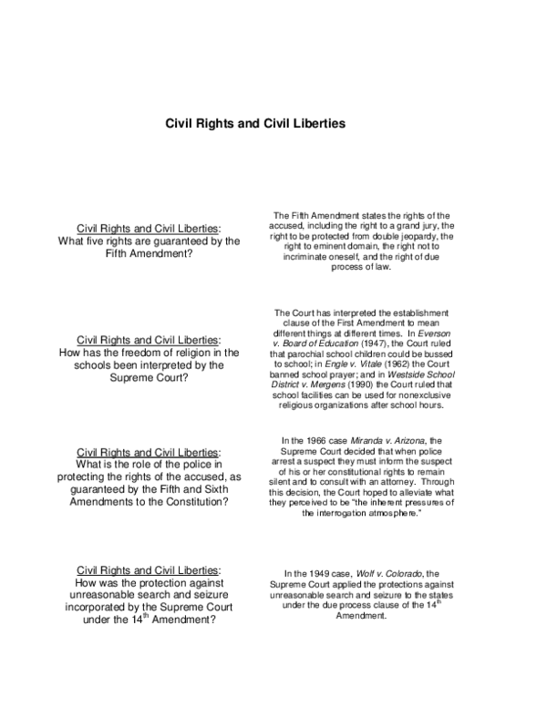 (PDF) Civil Rights and Civil Liberties