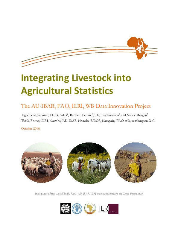 (PDF) Integrating livestock into agricultural statistics : the AU-IBAR ...
