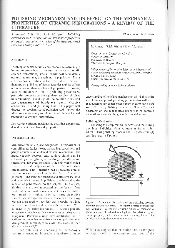 (PDF) Polishing Mechanism And Its Effect On The Mechanical Properties ...