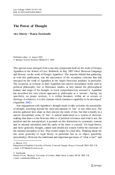 (PDF) The Power of Thought