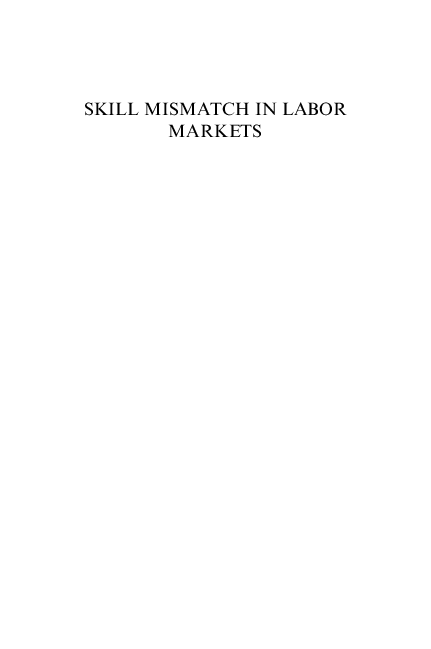(PDF) Skill Mismatch in Labor Markets
