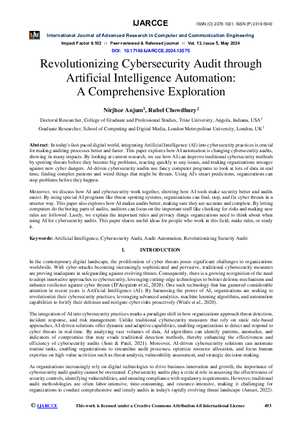 (PDF) Revolutionizing Cybersecurity Audit through Artificial ...