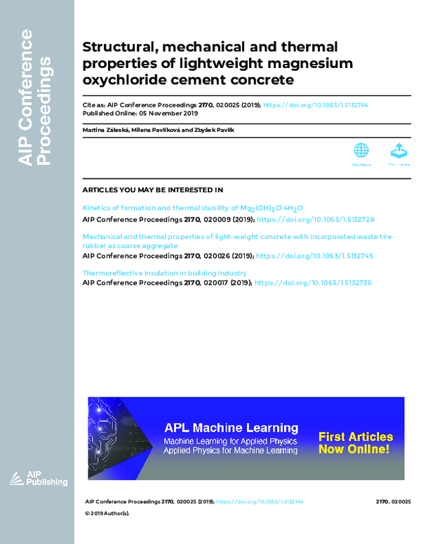 (PDF) Structural, mechanical and thermal properties of lightweight ...