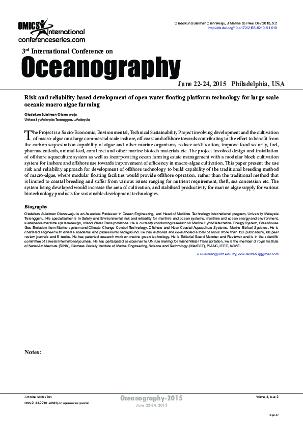 (PDF) Risk and reliability based development of open water floating ...