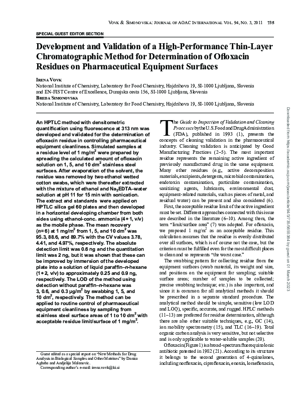 (PDF) Development and Validation of a High-Performance Thin-Layer Chromatographic Method for ...