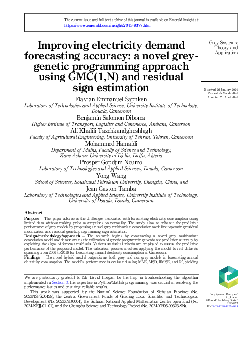 (PDF) Improving electricity demand forecasting accuracy: a novel greygenetic programming ...