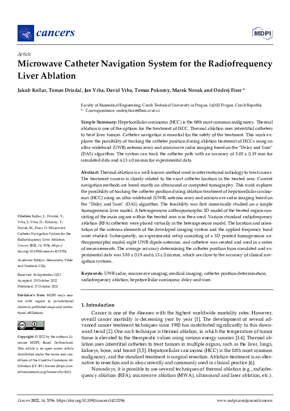 (PDF) Microwave Navigation for Liver Ablation