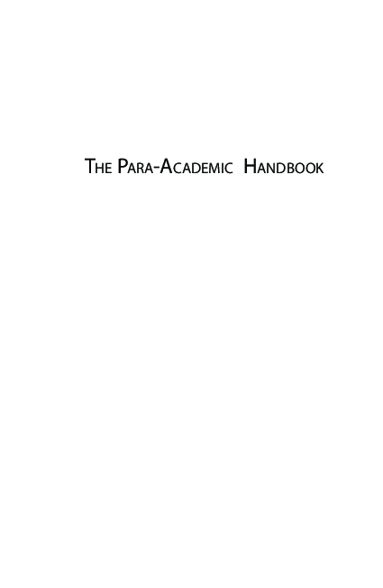 (PDF) The Para-academic Handbook: A Toolkit for Making-Learning ...