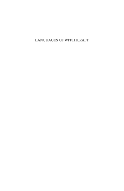 (PDF) Languages of Witchcraft