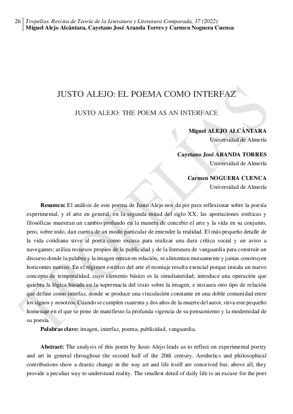 (PDF) Justo Alejo: el poema como interfaz