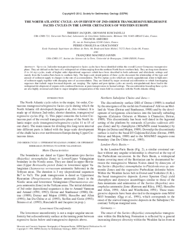 (PDF) The North Atlantic CycleAn Overview Of 2Nd-Order Transgressive ...