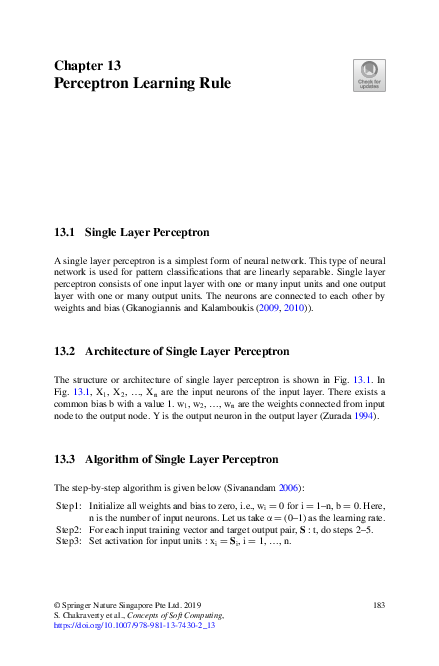(PDF) Perceptron Learning Rule