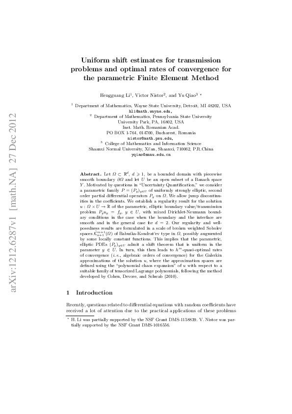 (PDF) the parametric Finite Element Method
