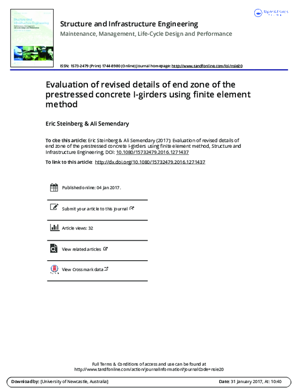 (PDF) Evaluation of revised details of end zone of the prestressed concrete I-girders using ...