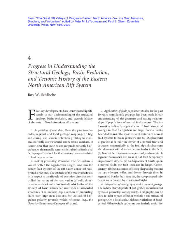 (PDF) 4. Progress in Understanding the Structural Geology, Basin Evolution, and Tectonic History ...