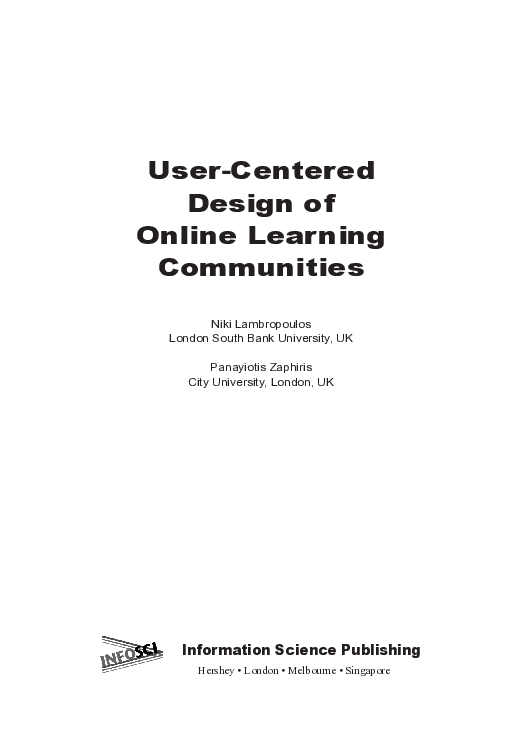 (PDF) User-Centered Design of Online Learning Communities