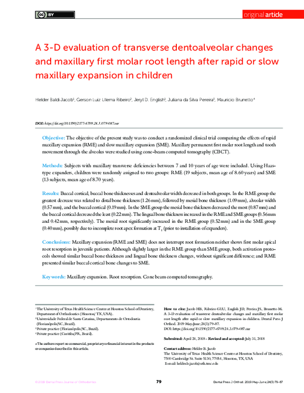 (PDF) A 3-D evaluation of transverse dentoalveolar changes and ...