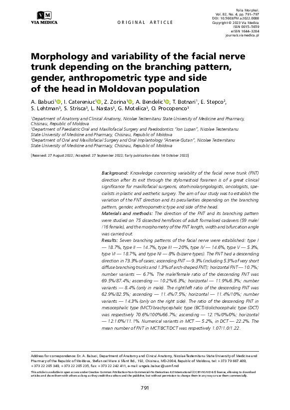 (PDF) Morphology and variability of the facial nerve trunk dependent on ...
