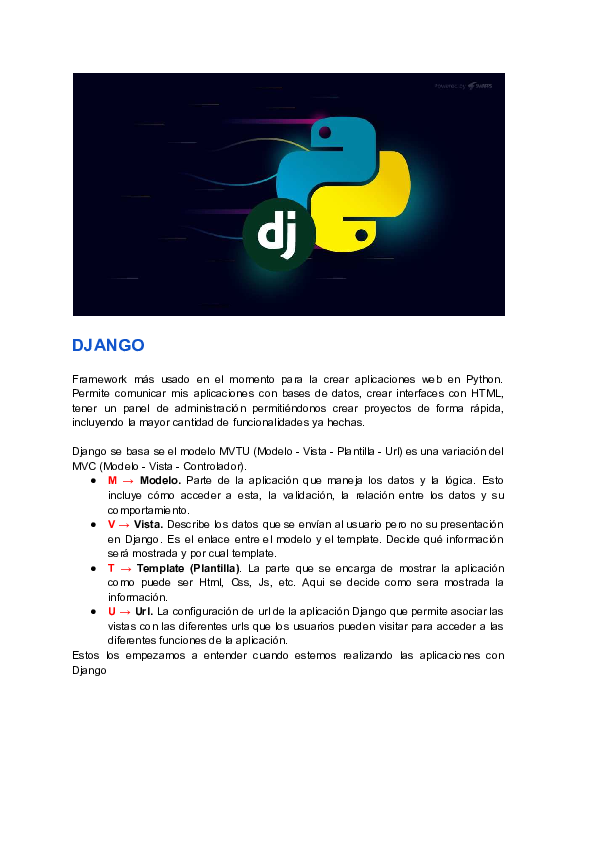 (PDF) Python creadcion de paginas web con mysql, django, xampp ymas