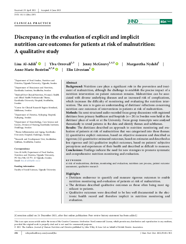 (PDF) Discrepancy in the evaluation of explicit and implicit nutrition ...