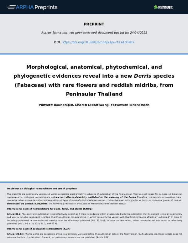 (PDF) Morphological, anatomical, phytochemical, and phylogenetic ...