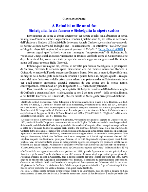 (PDF) Sichelgaita la "comitissa" di Brindisi