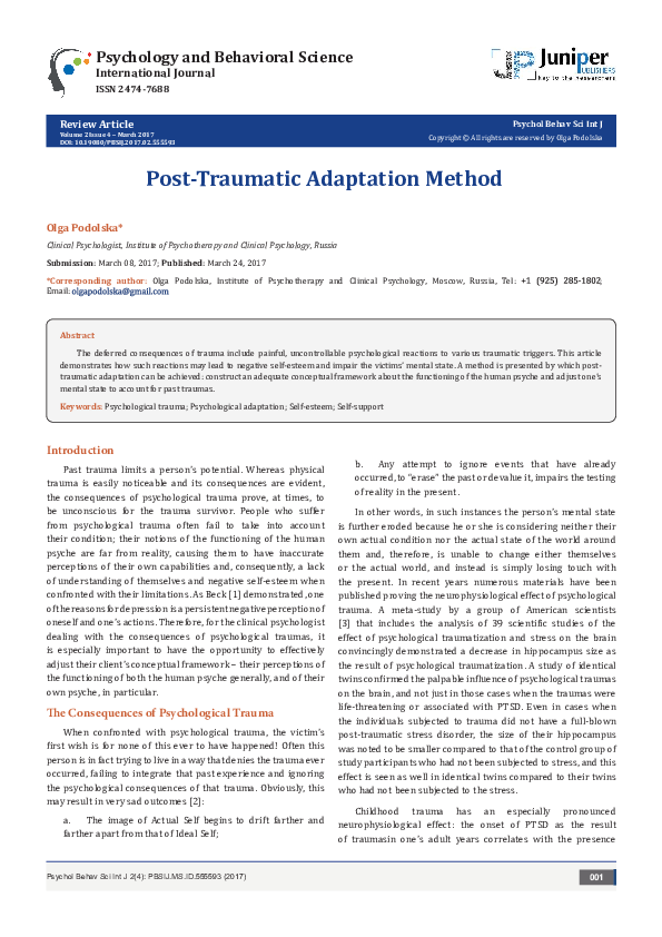 (PDF) Post-Traumatic Adaptation Method
