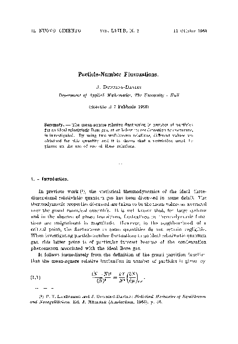 (PDF) Particle-number fluctuations