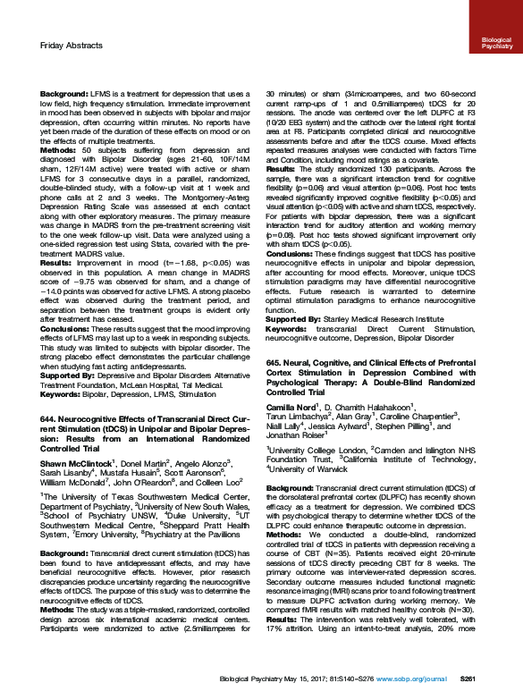 (PDF) 644. Neurocognitive Effects of Transcranial Direct Current ...