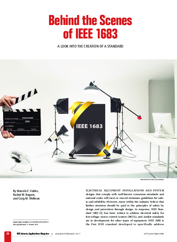 (PDF) Behind the Scenes of IEEE 1683: A Look into the Creation of a Standard