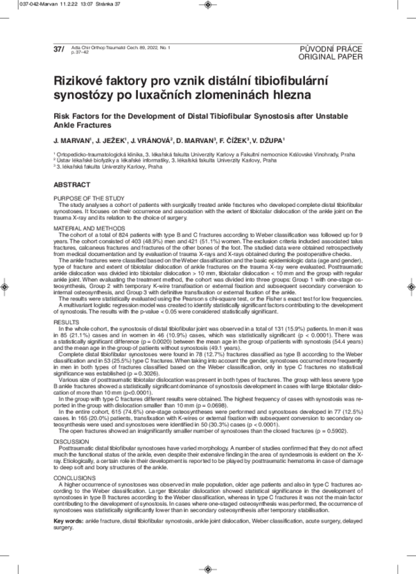 (PDF) Risk Factors for the Development of Distal Tibiofibular ...