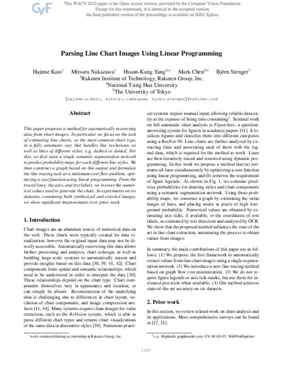 (PDF) Parsing Line Chart Images Using Linear Programming