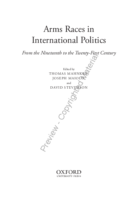(PDF) Arms Races in International Politics