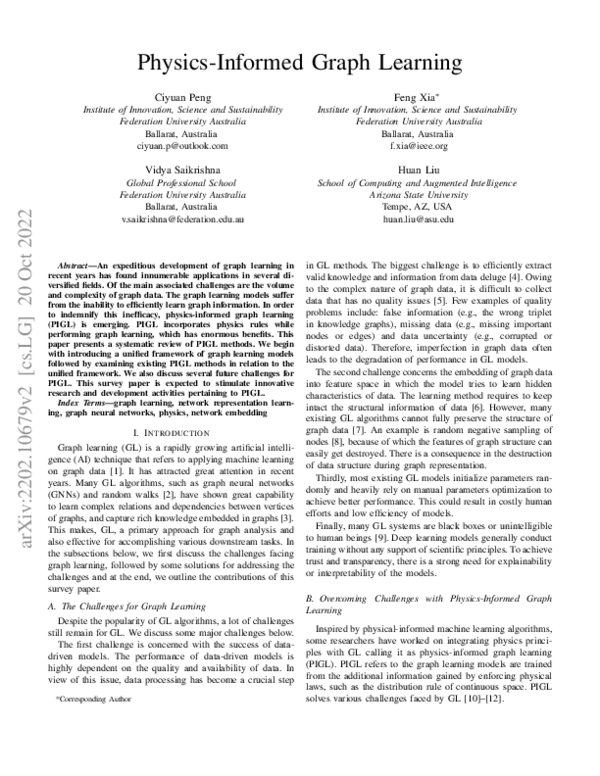 (PDF) Physics-Informed Graph Learning