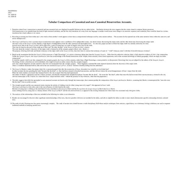 (PDF) Tabular Comparison of Canonical and non-Canonical Resurrection ...
