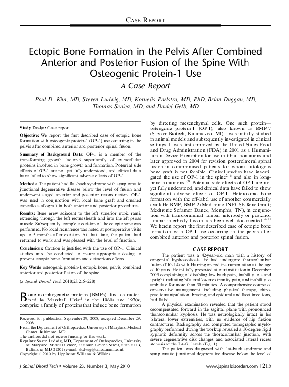 (PDF) Ectopic Bone Formation in the Pelvis After Combined Anterior and ...