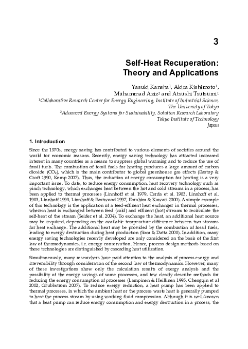 (PDF) Self-Heat Recuperation: Theory and Applications