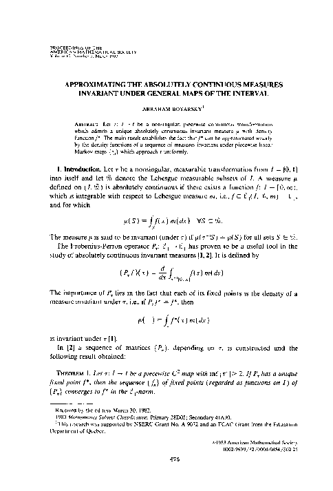(PDF) Weak Approximation of Invariant Measures