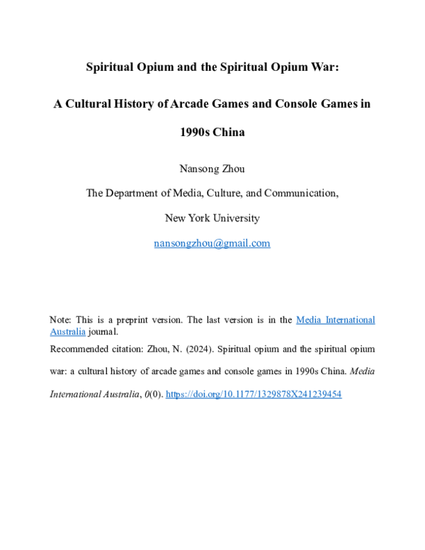 (PDF) Spiritual Opium and the Spiritual Opium War: A Cultural History ...