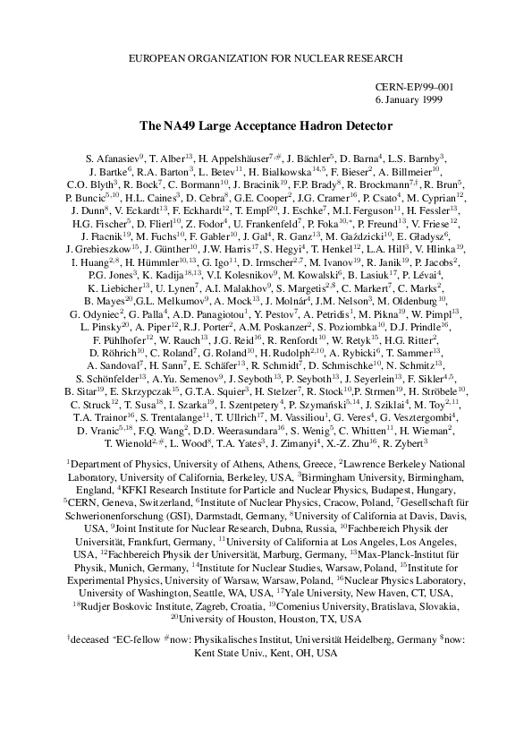 (PDF) The NA49 large acceptance hadron detector