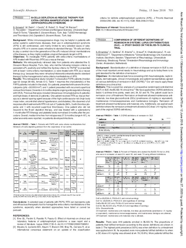 (PDF) FRI0334 Comparison of different definitions of remission in ...