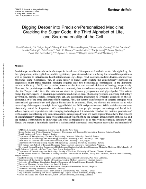 (PDF) Digging Deeper into Precision/Personalized Medicine: Cracking the ...