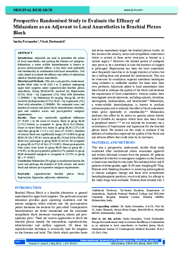 (PDF) Prospective Randomised Study to Evaluate the Efficacy of ...